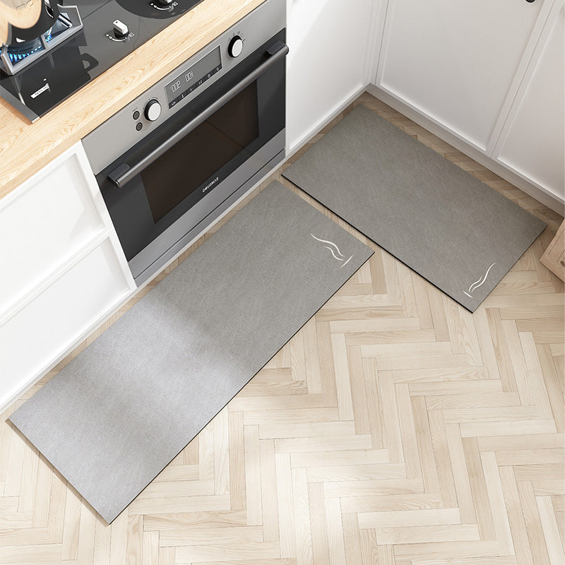 Diatomite Anti-slip Kitchen Mat Long Light Grey — The Home Shoppe