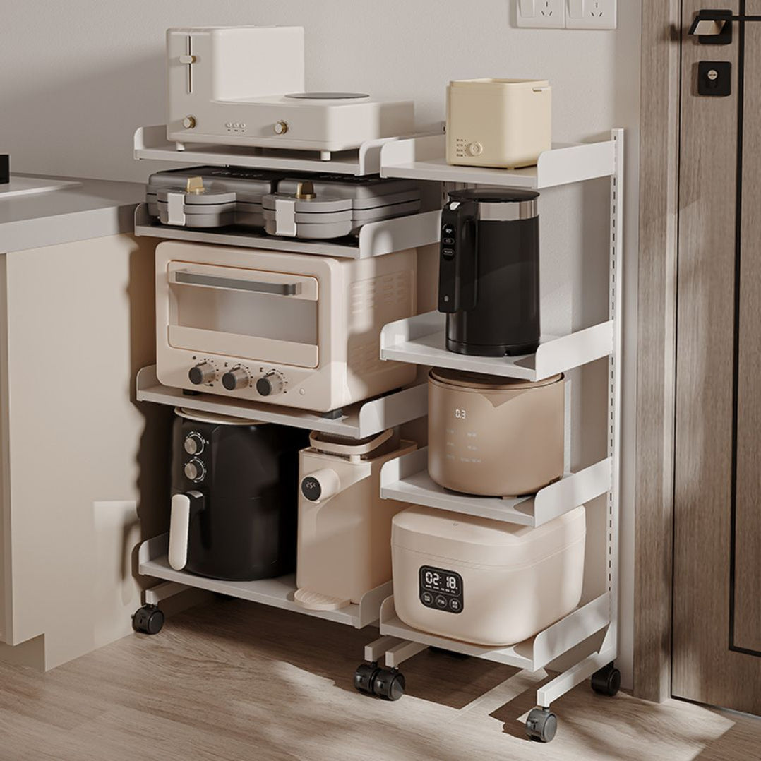 Roll Movable Adjustable Kitchen Trolley Rack 4 Tier - Large — The Home ...