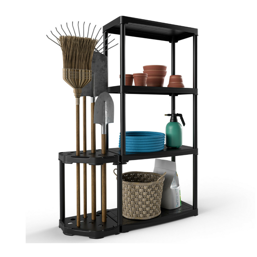 Linea 4 Tier + 2 Tier Corner Shelf Shelving Rack — The Home Shoppe