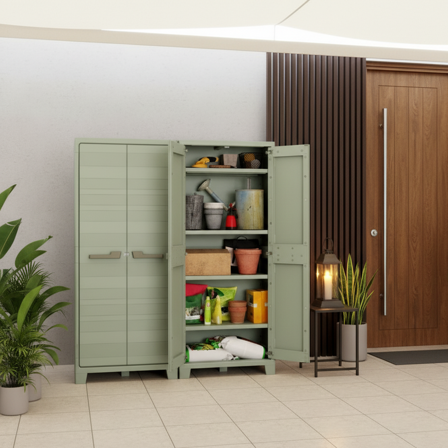 Keter Planet High Utility Indoor Outdoor Waterproof Storage Cabinet ...