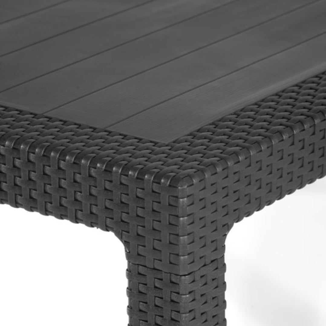 Keter Symphony Outdoor Table Grey Garden Long Dining Table — The Home ...