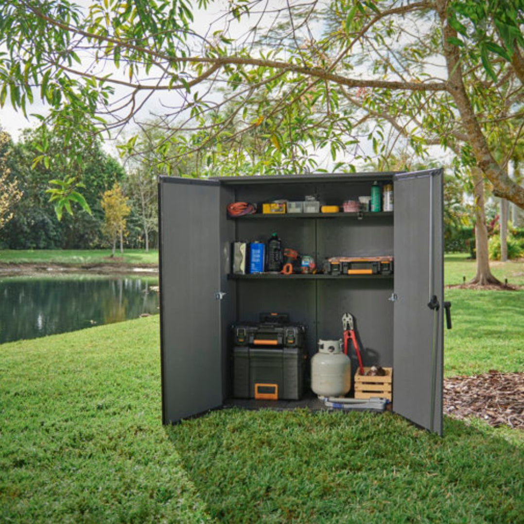 Keter Cortina Alto Outdoor Storage Shed Waterproof Garden Storage Patio ...