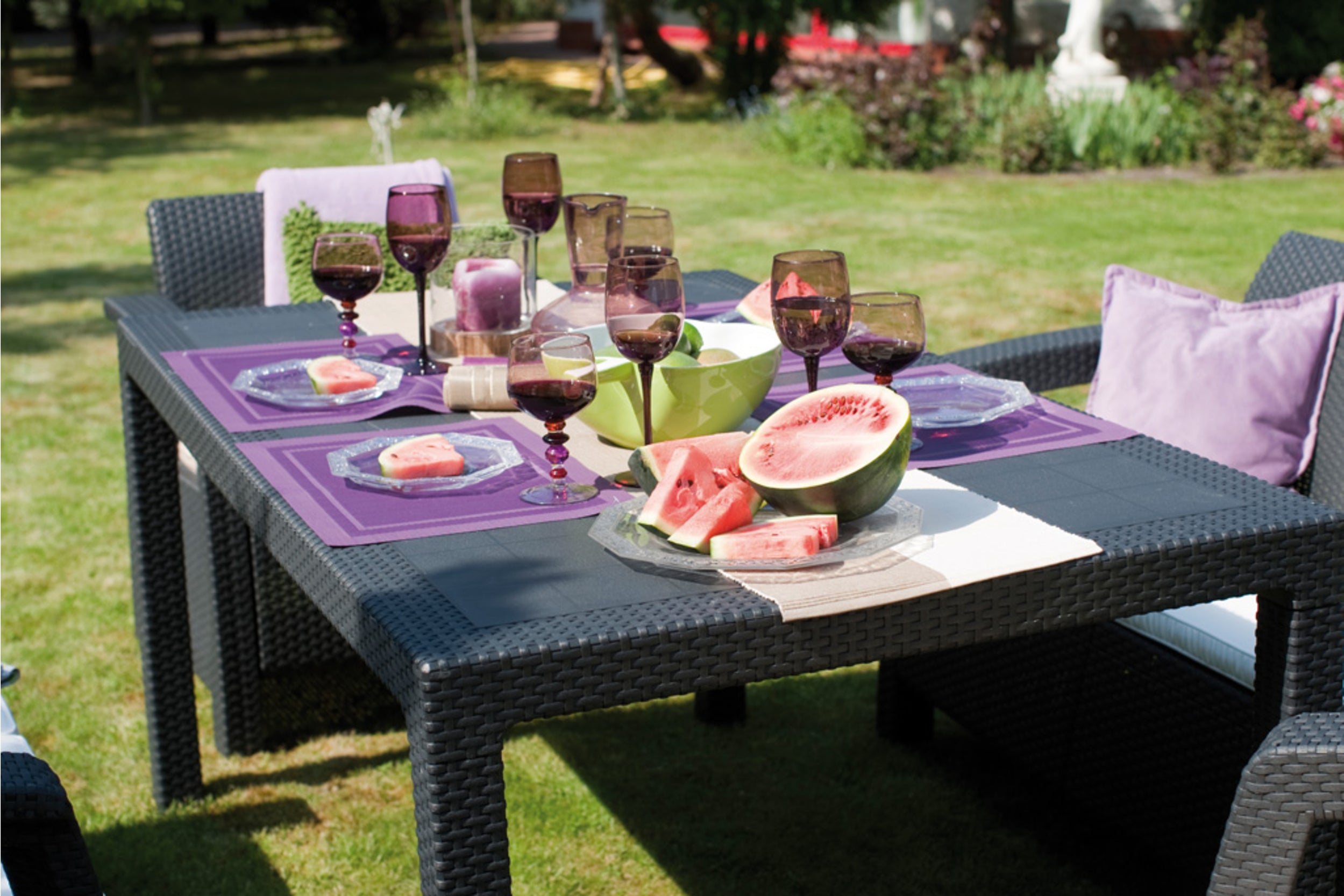 Keter Symphony Outdoor Table Grey Garden Long Dining Table — The Home ...