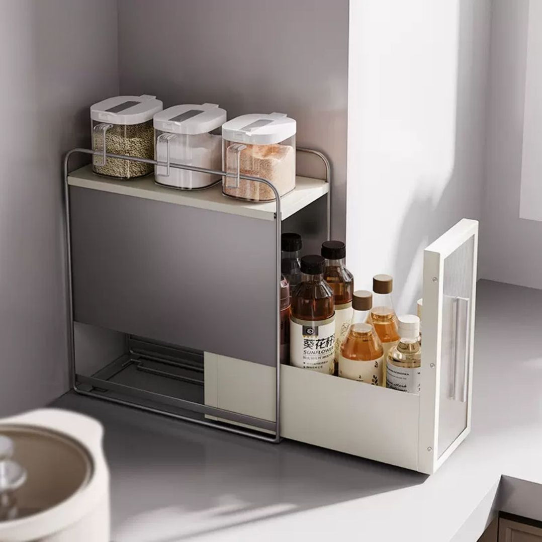 Slim Pull Out Organiser Drawer Rack Kitchen Pantry Storage Spice Box ...