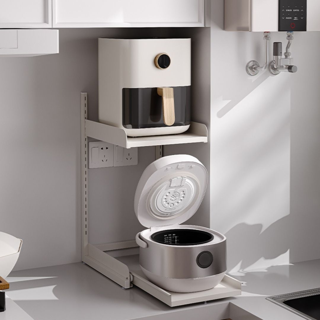 Kitchen Appliances Storage 2 Tier Sliding Pull Out Rack — The Home Shoppe