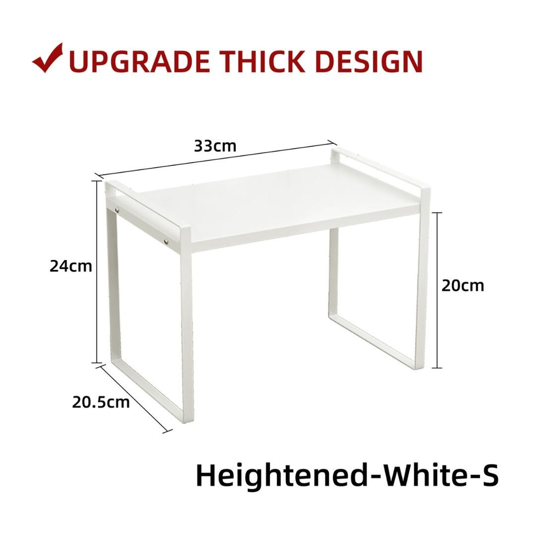 Countertop Kitchen Rack Stackable White Pot Plates Spice Shelf (3 Sizes ...