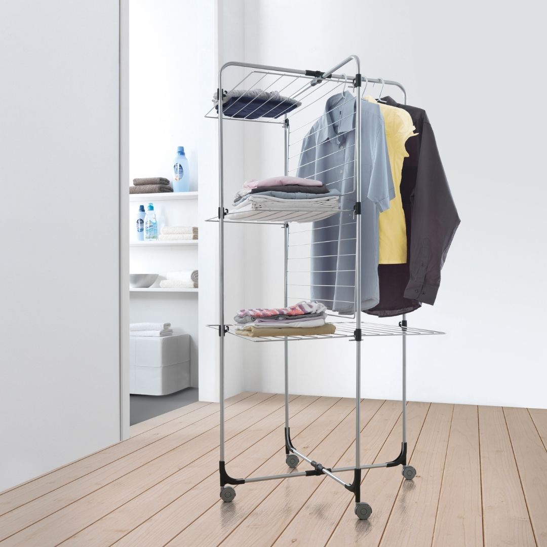 Metaltex Outdoor Foldable 3T Laundry Drier Aliseo 30M Silver Stainless ...