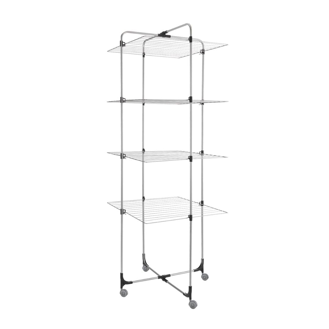 Metaltex Outdoor Foldable 4 Tier Laundry Drier Aliseo 40M Silver ...