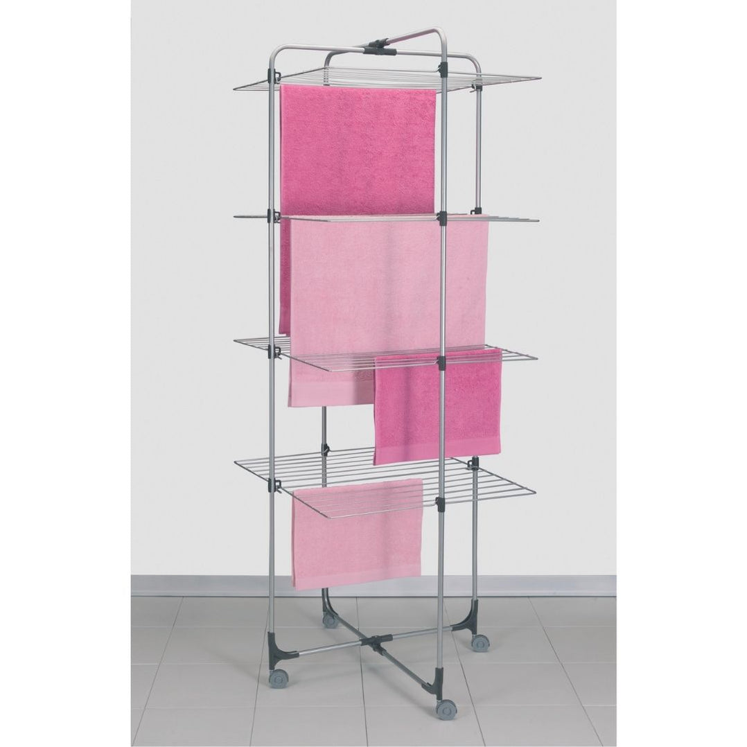 Metaltex Outdoor Foldable 4 Tier Laundry Drier Aliseo 40M Silver ...