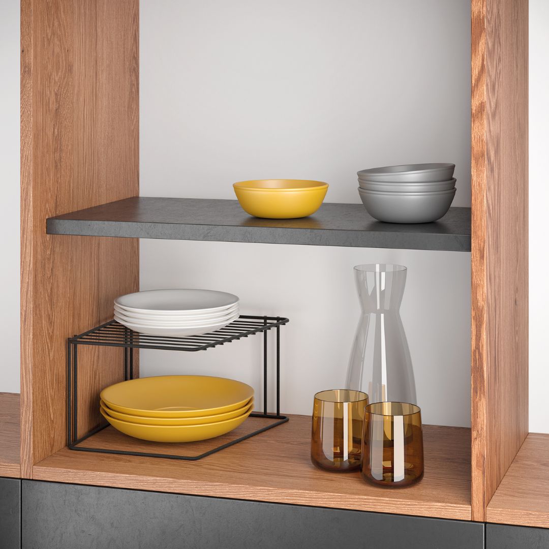 Metaltex Boxe Kitchen Corner Storage Rack 1 Tier — The Home Shoppe