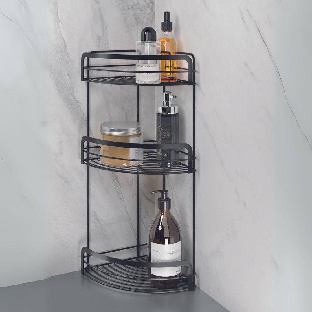 Metaltex Origin 3 Tier Corner Bathroom Shampoo Storage Shelf Rust ...
