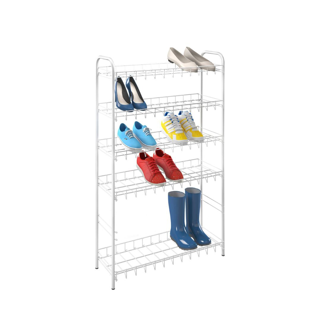 Metaltex Shoe Rack 6 Tier White — The Home Shoppe