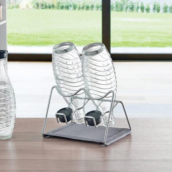 Metaltex Sodatex 2 Water Bottle drying rack with cap holders — The Home ...