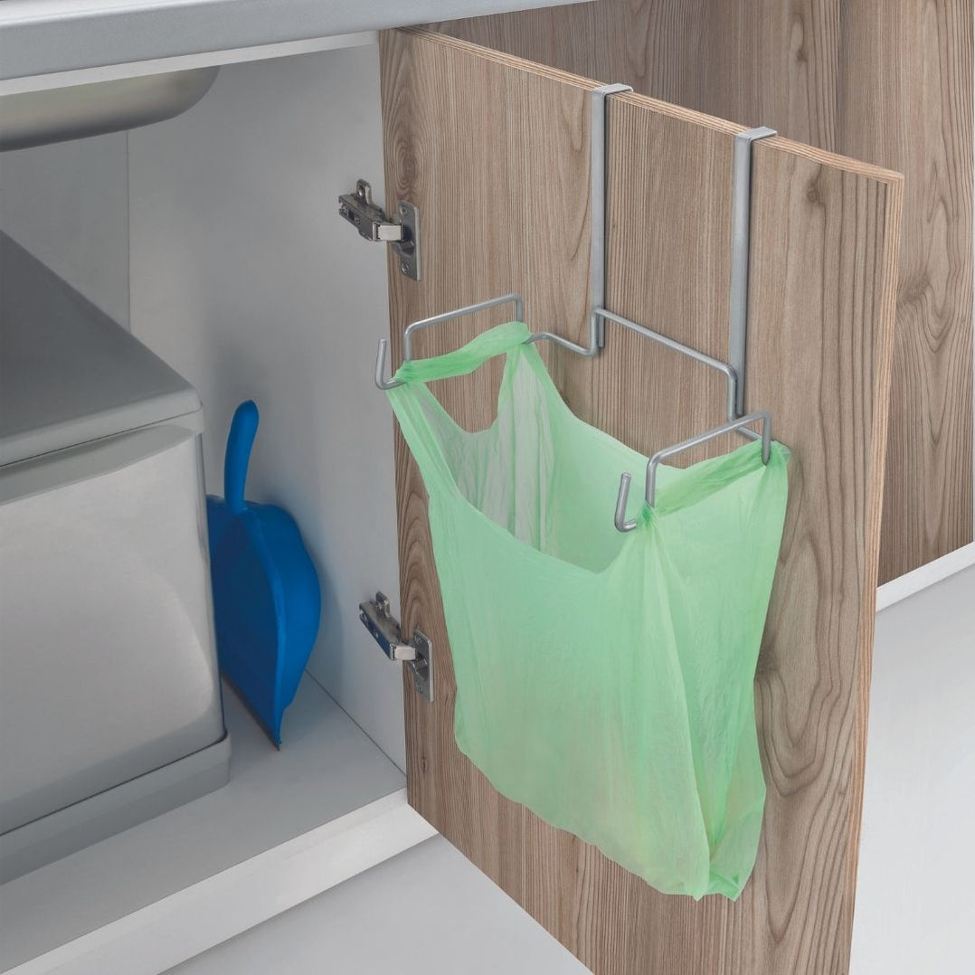 Metaltex Kitchen Cabinet Plastic Bag Holder Hanging Rack — The Home Shoppe