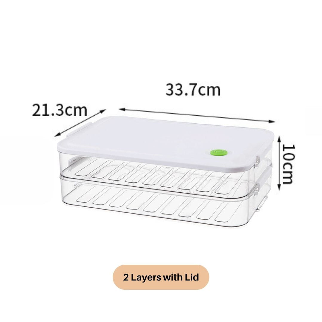Multi-Layer Refrigerator Food Storage Containers with Lid Dumplings Box ...