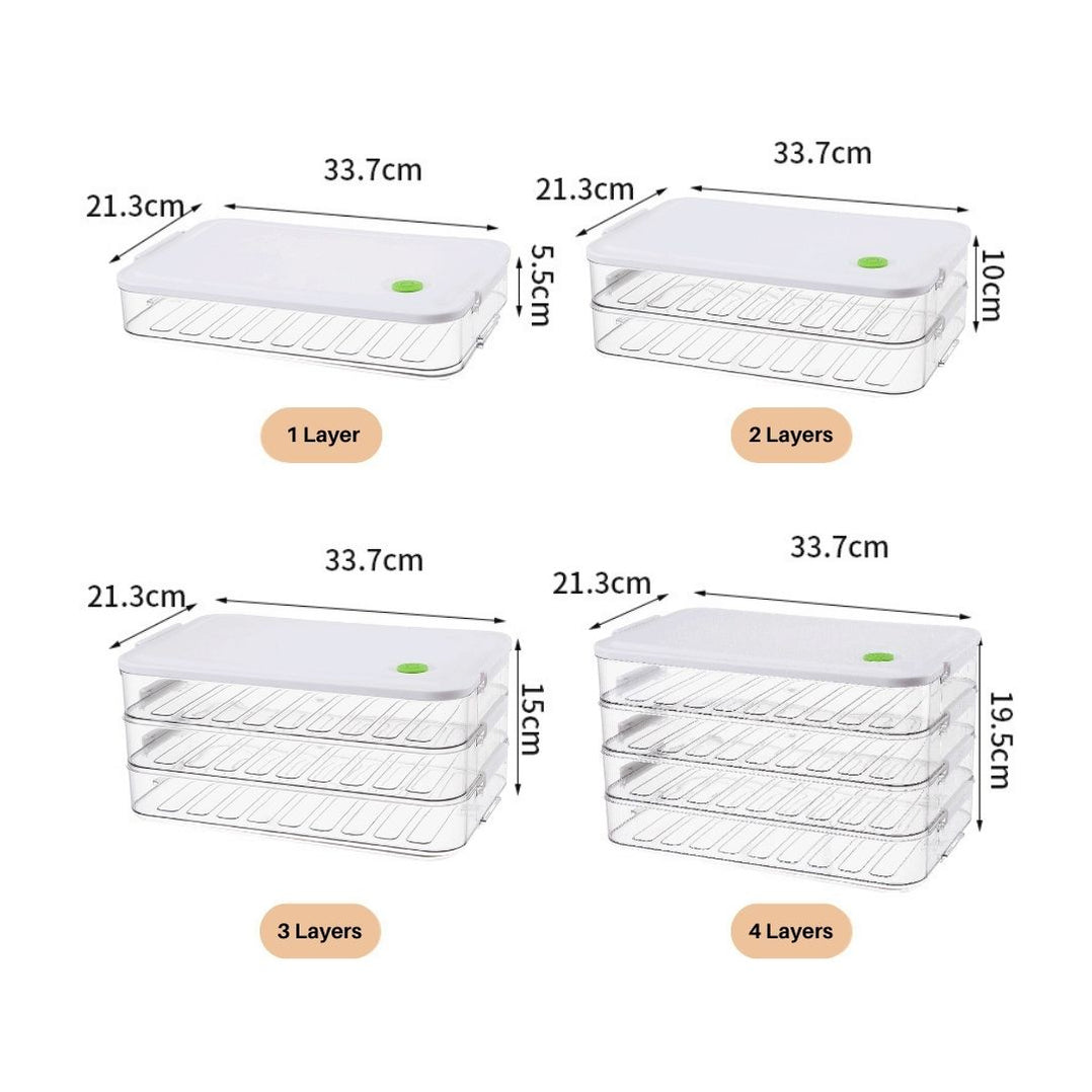 Multi-Layer Refrigerator Food Storage Containers with Lid Dumplings Box ...