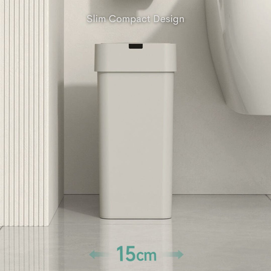 Nino Slim Kitchen Bathroom Waste Bin Plastic Sensor Trash Bin 15L soft ...