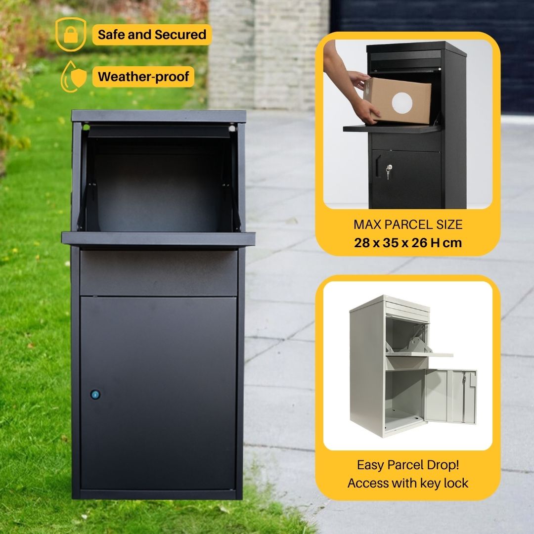 Toby XL Large Parcel Delivery Drop Box Outdoor Lockable Mail Parcel Box ...