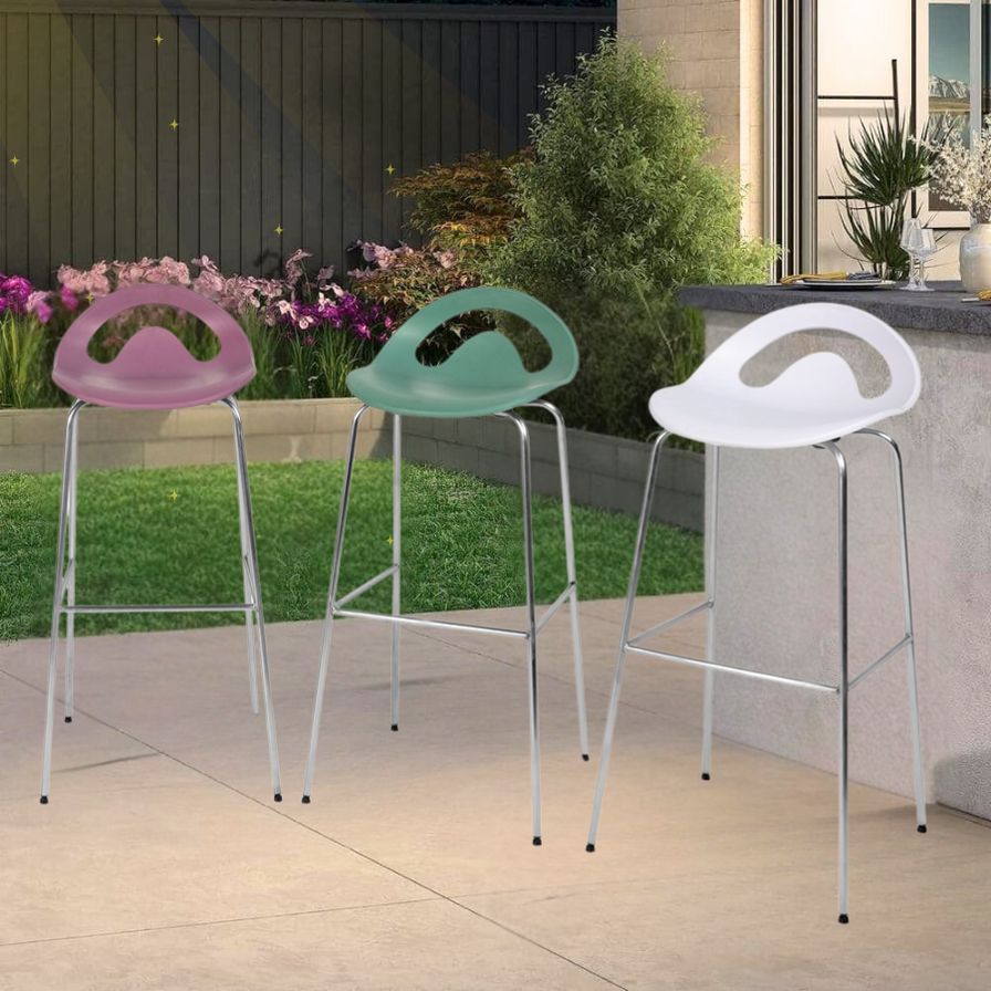 Phoenix Cocktail High Bar Stools (5 Color) — The Home Shoppe