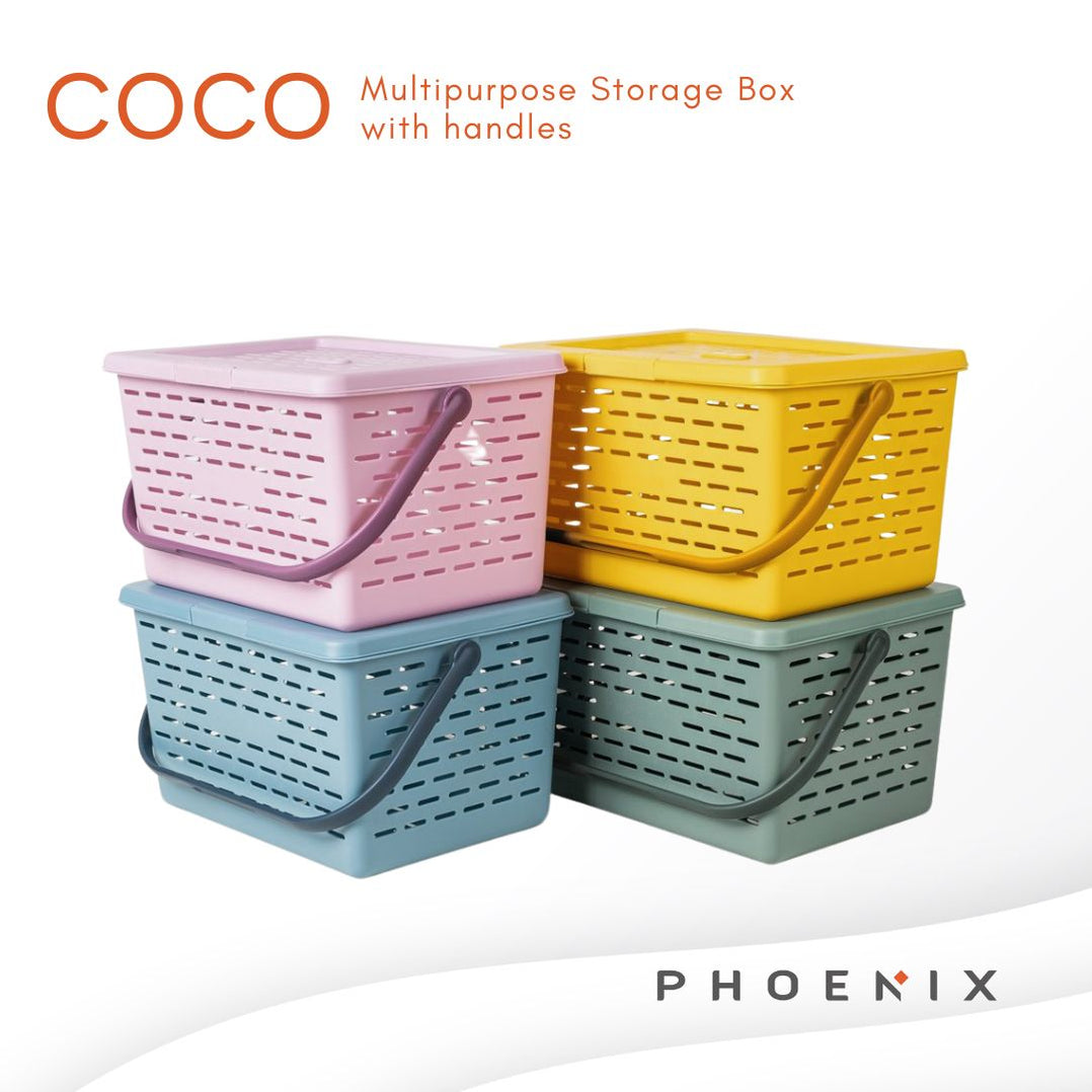 COCO Shopping Multipurpose Storage Box with handles Plastic Sports ...