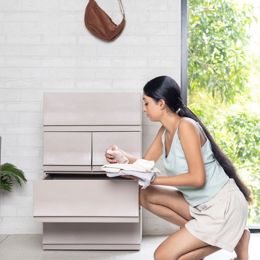 Phoenix 4 Tier Drawer Set 3 Wave + 1 Twin Drawer with Wheels Home ...