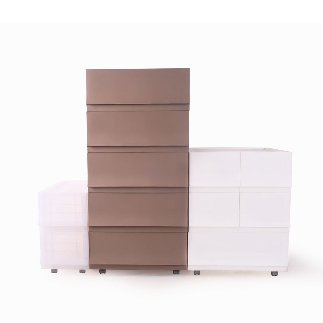 Phoenix 4 Tier Drawer Set 3 Wave + 1 Twin Drawer with Wheels Home ...