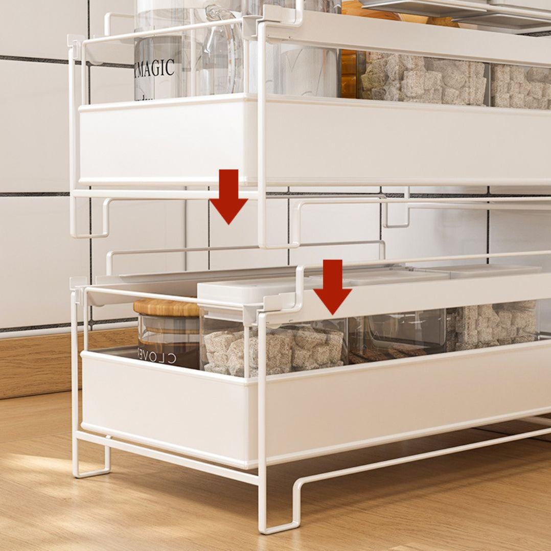 Multipurpose Kitchen Stackable Pull Out Drawer Multi Tier Rack M — The ...
