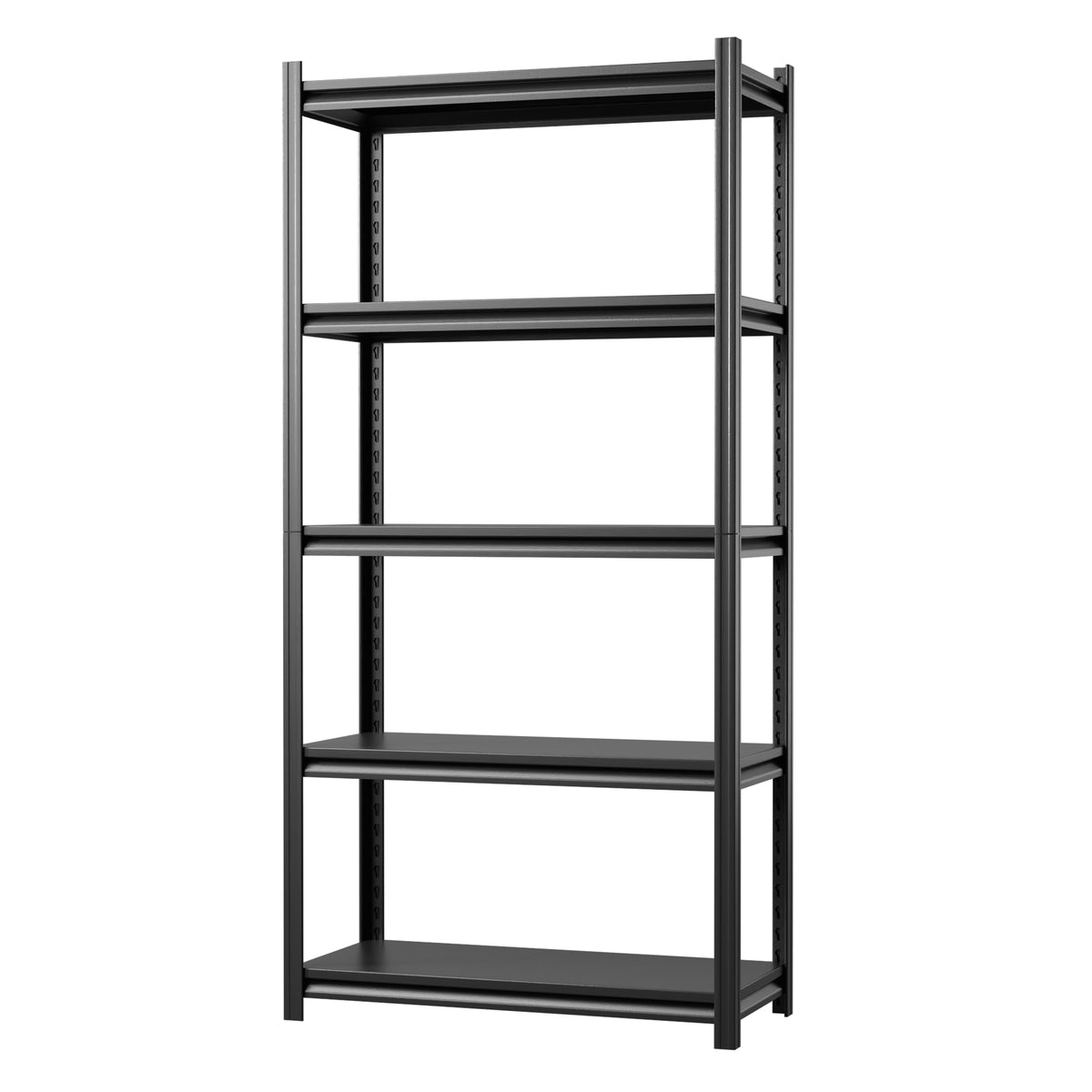 SteelMax 5 Tier Shelving Store Room Boltless Storage Rack Metal Black ...