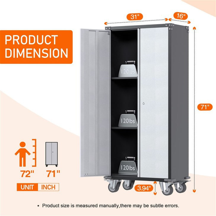 SteelMax Tall Multipurpose Storage Cabinet with wheels — The Home Shoppe