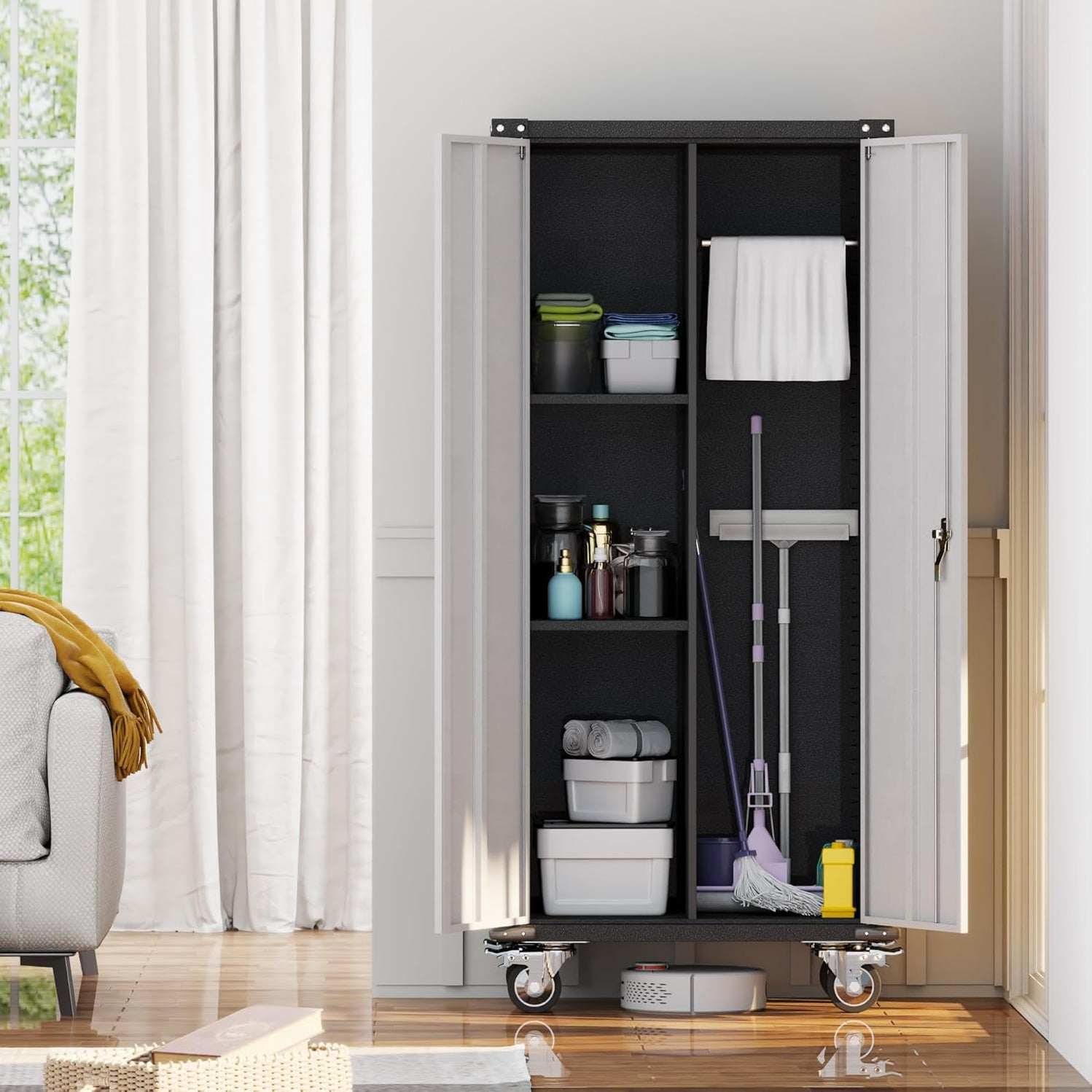 SteelMax Tall Multipurpose Storage Cabinet with wheels — The Home Shoppe