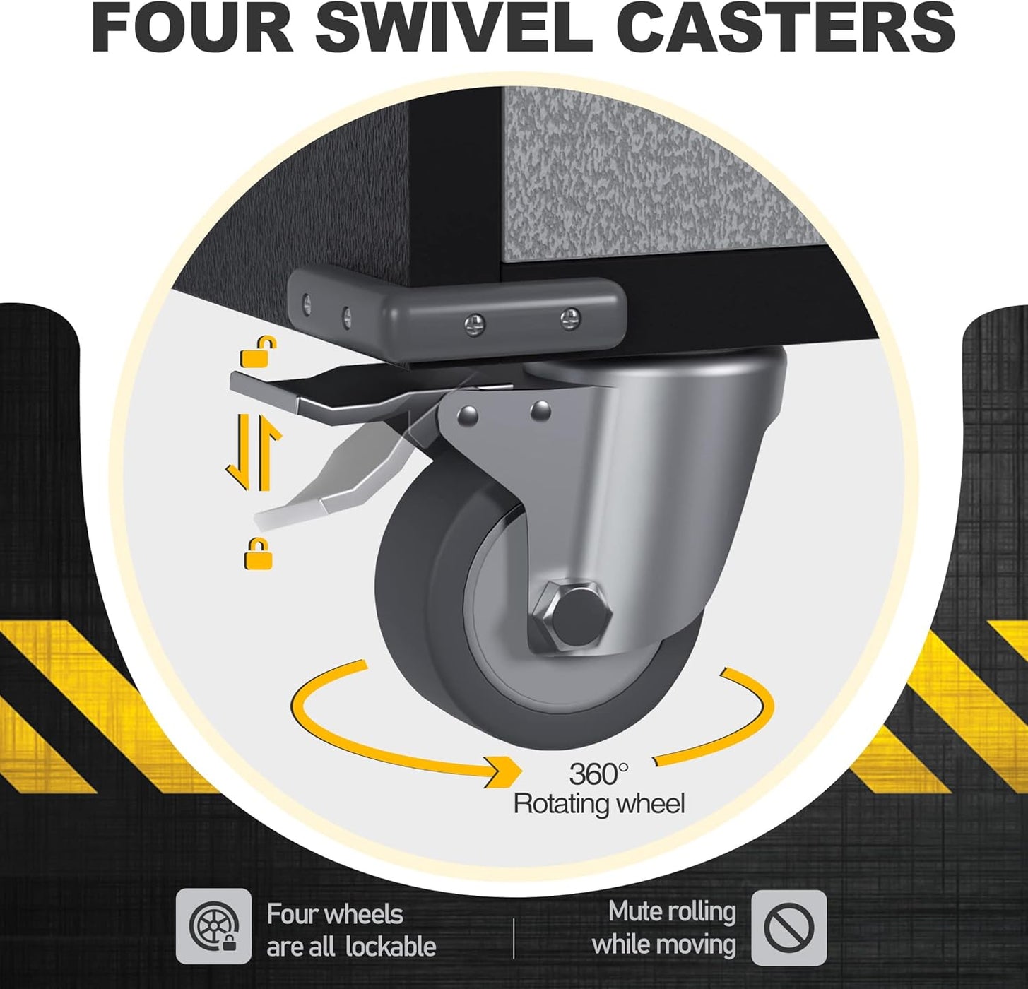 SteelMax Tall Utility Metal Storage Cabinet with wheels Lockable — The ...
