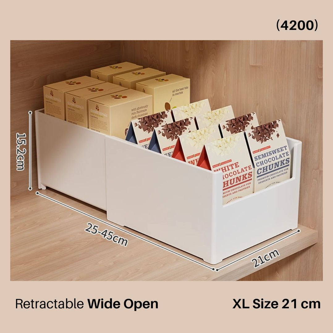 Extend It Retractable Storage Organiser Box Wardrobe Kitchen Adjustable ...