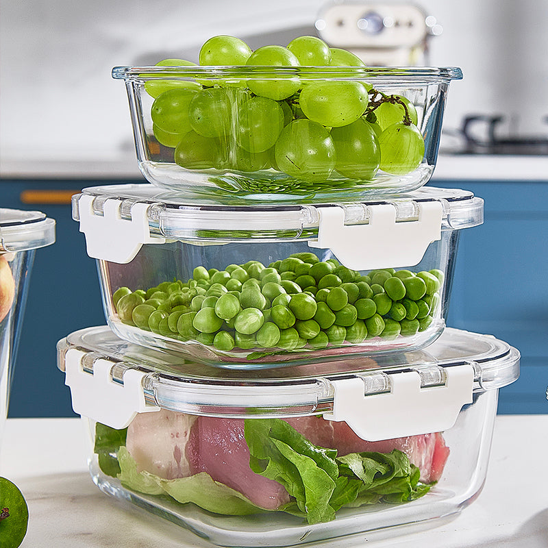 Glass Lock Square Glass Food Container — The Home Shoppe