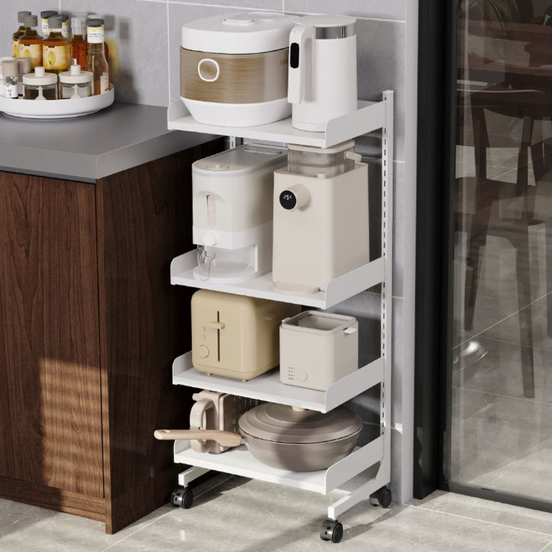 Roll Movable Adjustable Kitchen Trolley Rack 4 Tier - Medium — The Home ...