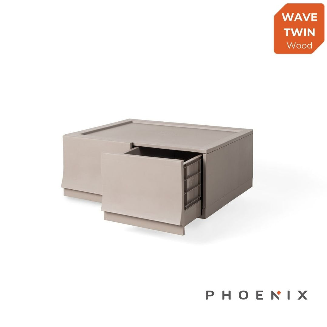 Phoenix Wave Twin Stackable Drawers (3 colours) Home Organiser Box ...