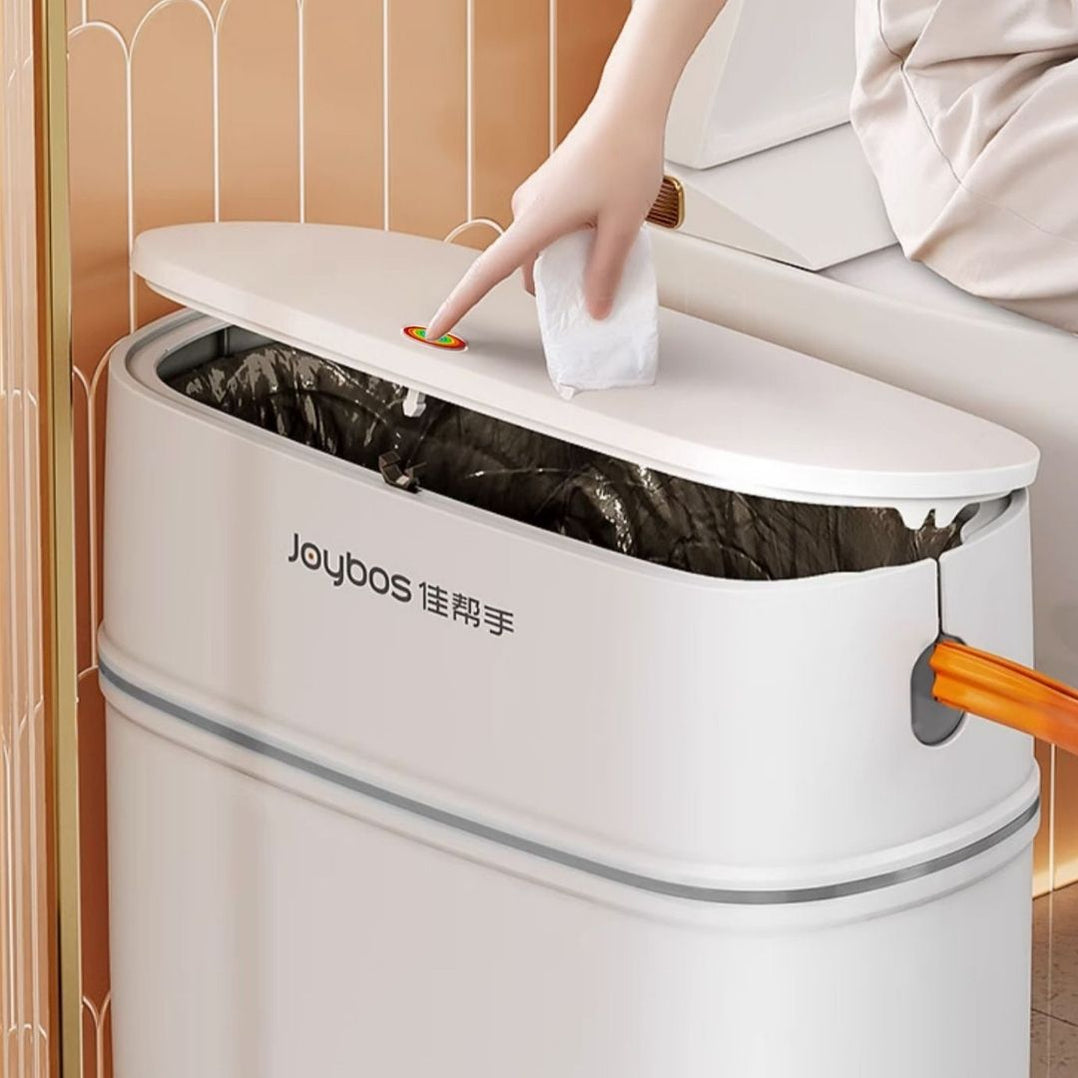 Joybos® Easy pack Drawstring Auto Tying Trash Can With Press Lid 15L ...