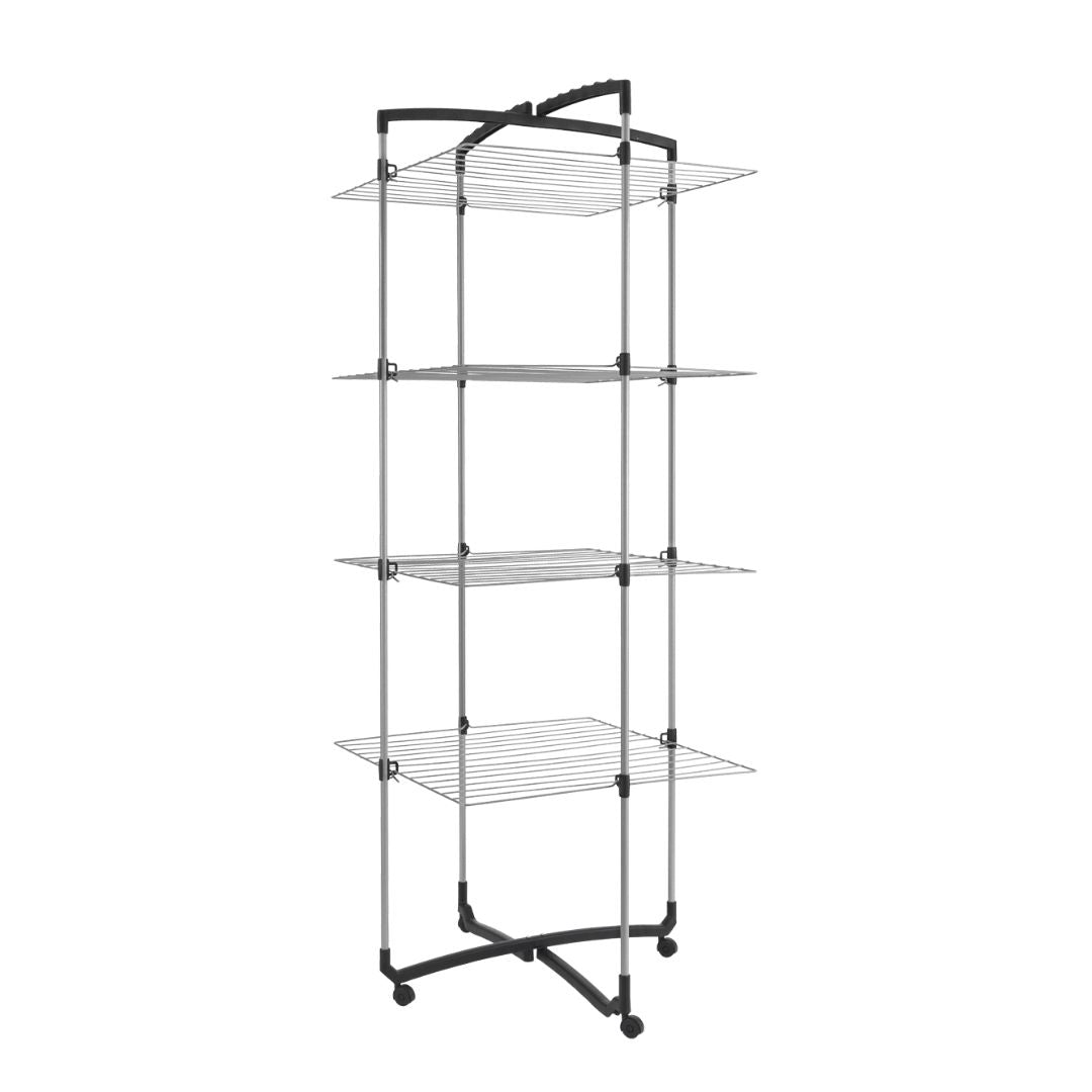 Metaltex Outdoor Foldable 4 Tier Laundry Drier Faro plus 38M Silver ...