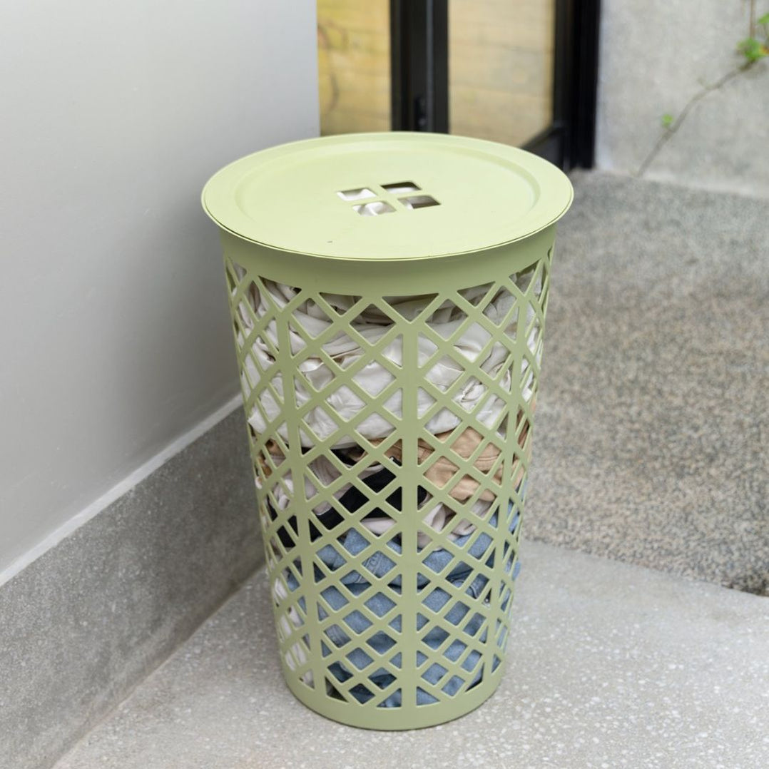 Phoenix Plastic Button Laundry Tall Basket 46L Clothes Laundry Hamper ...