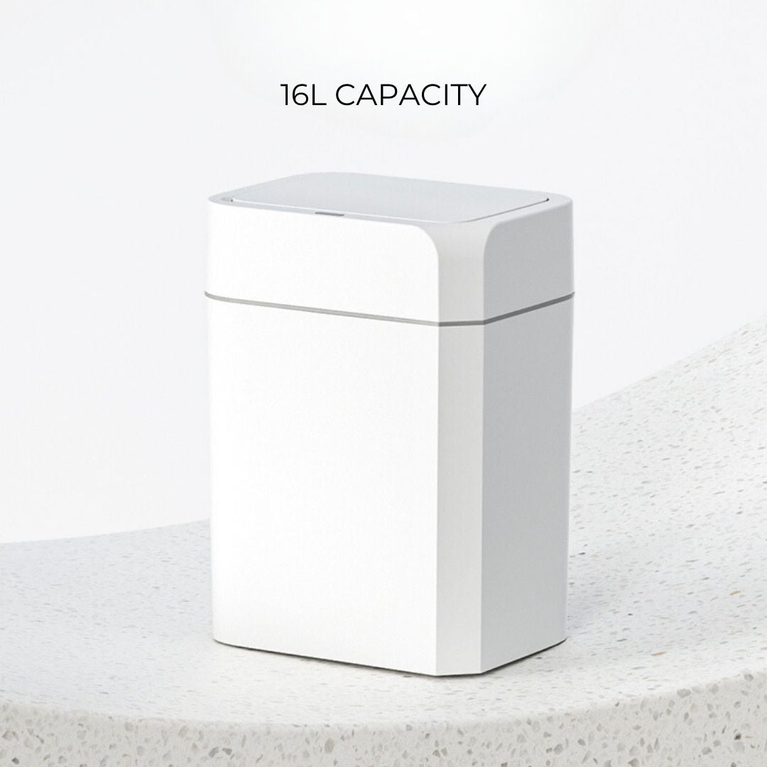 16L Smart Sensor Bin Soft Closing White Bedroom Toilet Kitchen Bin ...