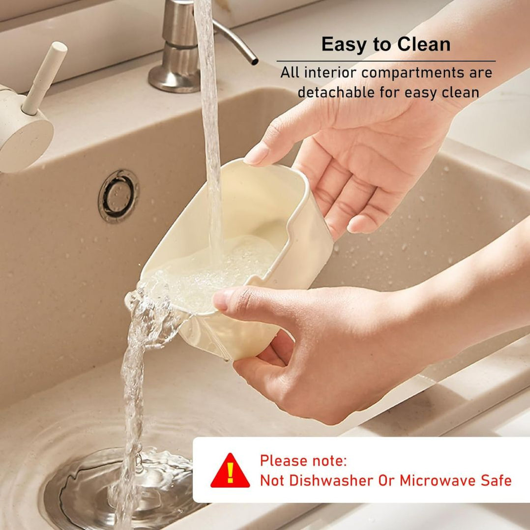 Multi Compartment Storage Box Herb Fruits Fridge Organiser Food ...