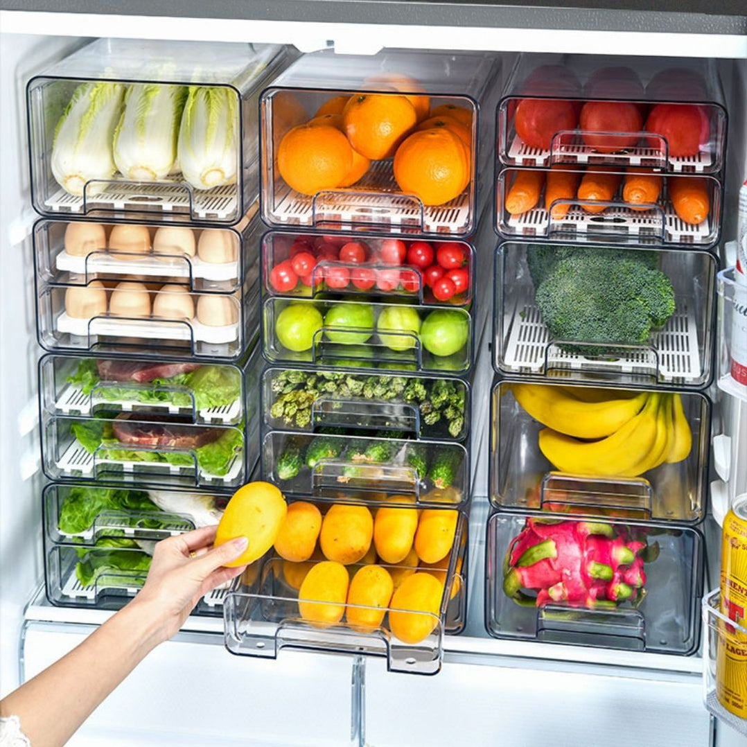 TerraFresh Fridge Organiser Drawer Double Storage Box — The Home Shoppe