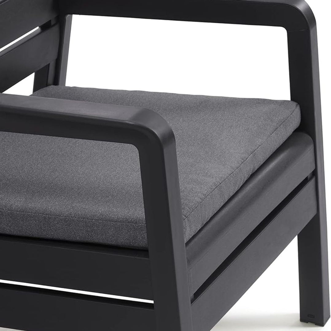 Delano Outdoor Lounge Sofa Set Graphite Waterproof Garden Patio ...