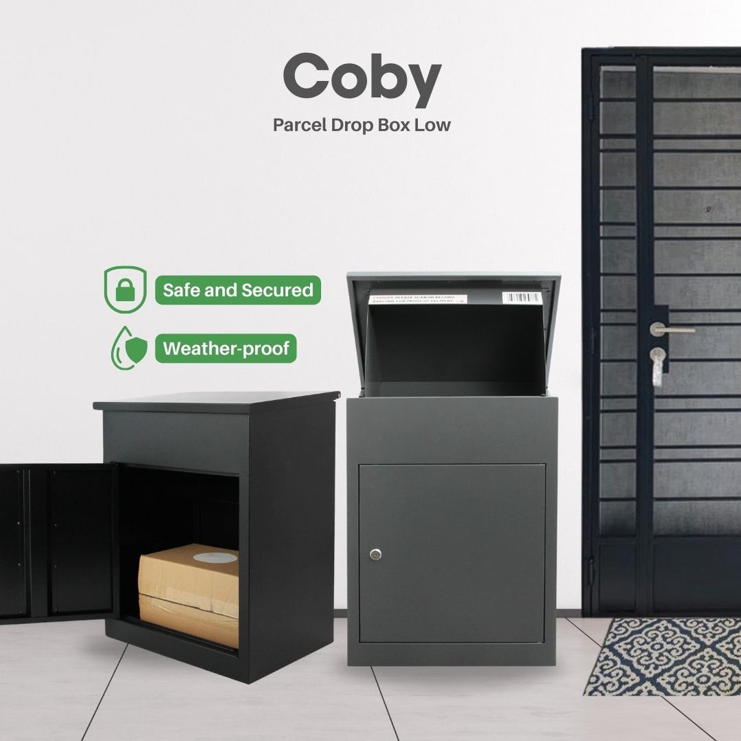 Coby Low Outdoor Lockable Parcel Drop Box CP02 Weather resistant ...
