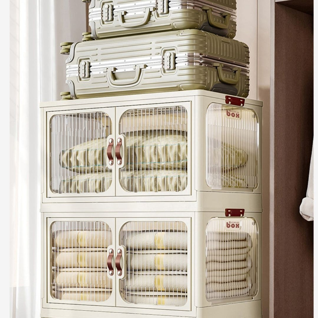 Stackable Foldable Storage Cabinet with wheels - Medium — The Home Shoppe