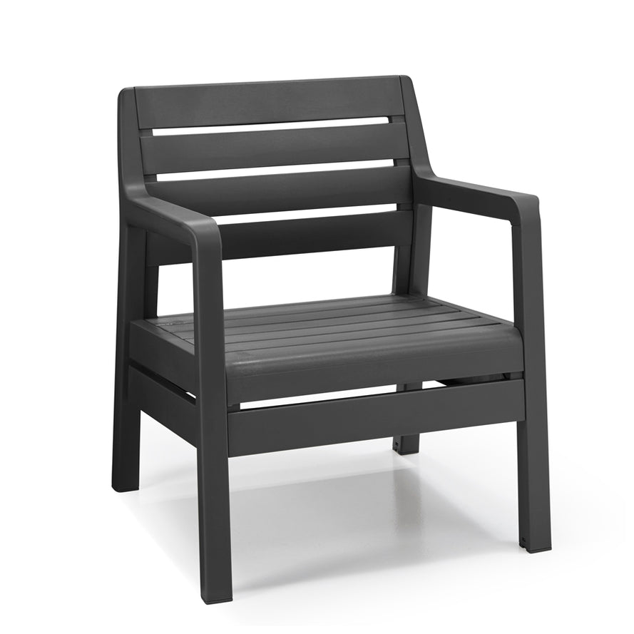Delano Outdoor Lounge Sofa Set Graphite Waterproof Garden Patio ...