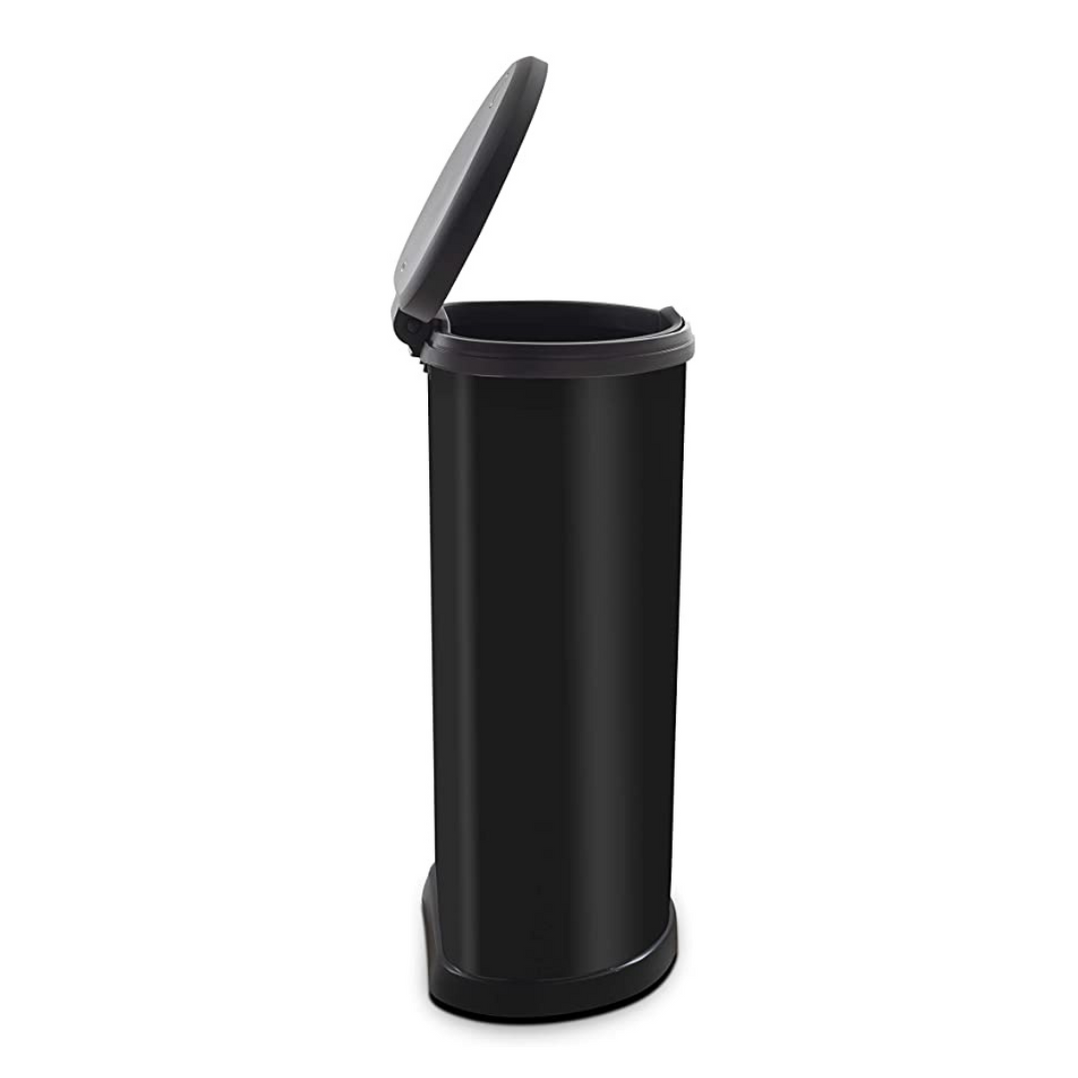 Curver 40L Deco Push Waste Bin Black — The Home Shoppe