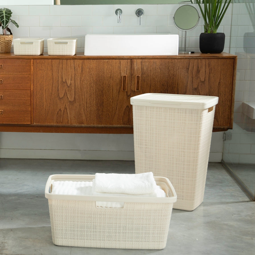 Curver Jute Laundry Basket 46L Off-White — The Home Shoppe