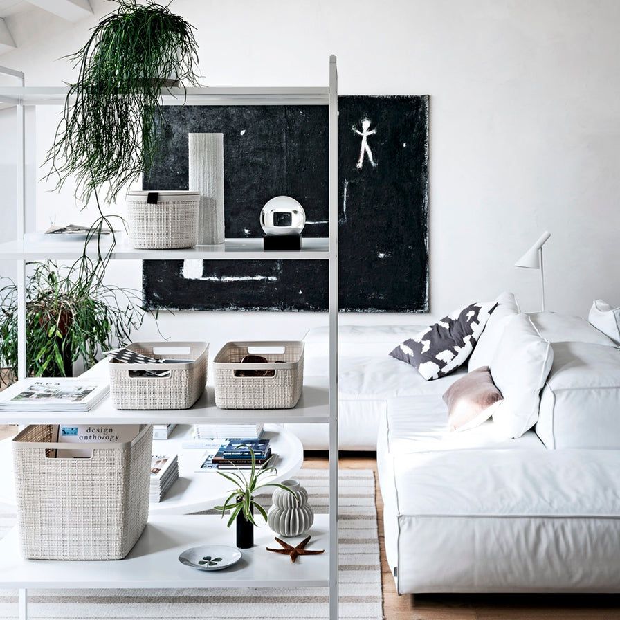 Curver Jute Round Basket Storage Box 2L Off white — The Home Shoppe