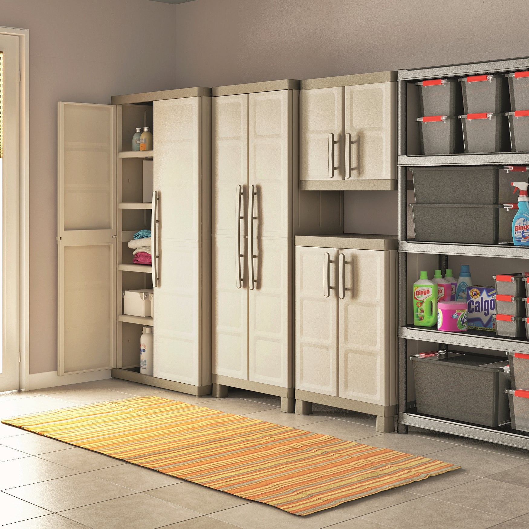 KIS Excellence XL Multipurpose Large Plastic Storage Cabinet — The Home ...