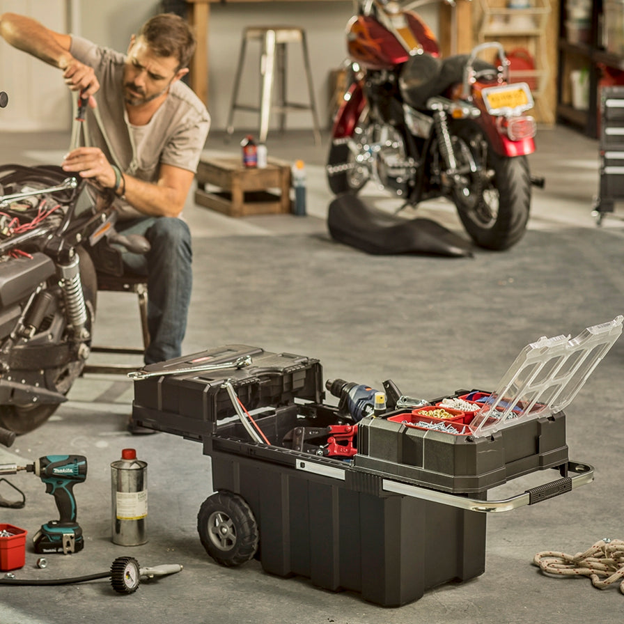 Keter Master Loader Rolling Tool Box Lockable Storage Chest Black — The ...